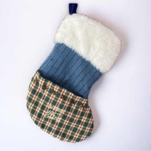 Gund | Holiday | Gund Maplebear Bear Stocking Light Blue Plaid Winter ...